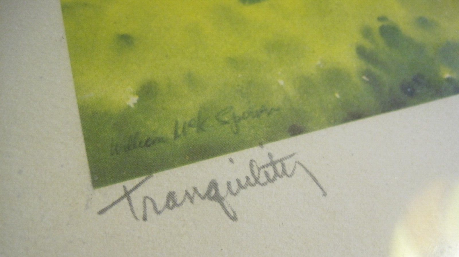 WILLIAM MCK SPIERER FRAMED WATERCOLOR PRINT TITLED TRANQUILITY SIGNED ...