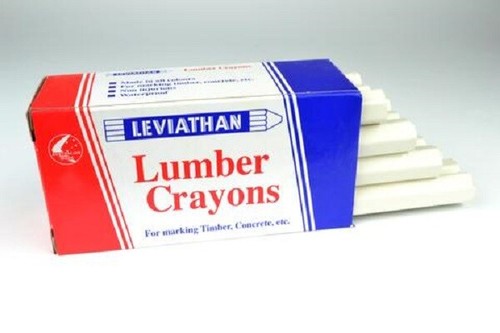 White Crayon Builders Lumber For Marking Timber Concrete Rubber Metal ...