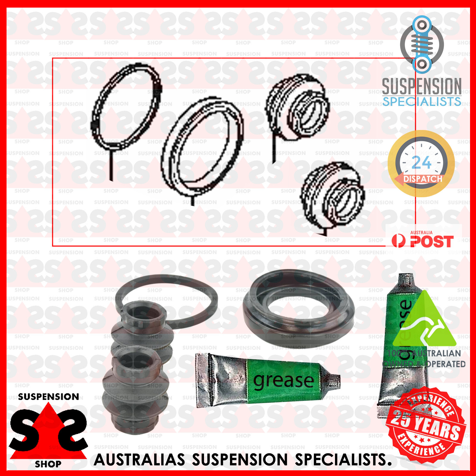 Rear Axle Repair Kit, Brake Caliper Suit RENAULT Kangoo Express (Fw0/1 ...