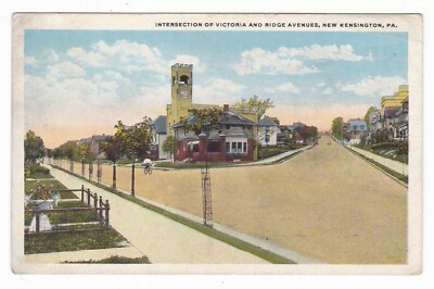 1918 NEW KENSINGTON PENNSYLVANIA VICTORIA RIDGE AVE OLD POSTCARD PA NEW ...