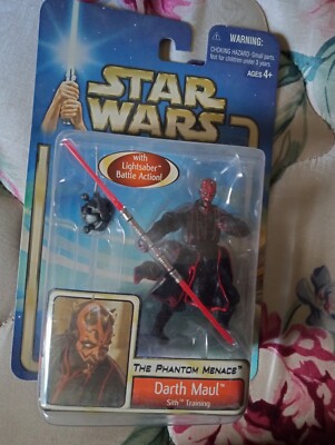 Star Wars 2002 The Phantom Menace Sith Training DARTH MAUL Figure Toy ...