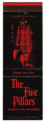 THE FIVE PILLARS matchcover matchbook - RANDOM LAKE, WISCONSIN | eBay