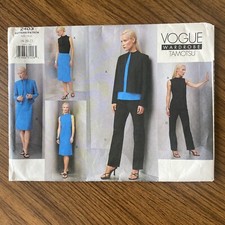 Vogue 1487 Vintage Sew Pattern Jacket Dress Top Skirt Pants DESIGNER ...