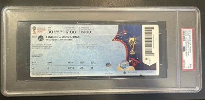 2018 WORLD CUP TICKET 6/30 FRANCE ARGENTINA PSA 3 MBAPPE 2 G & 1ST V ...