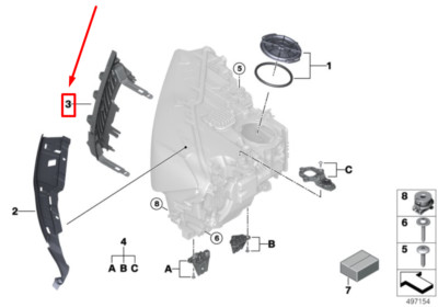 NEW BMW 7 G11, G12 RIGHT HEADLIGHT HOLDER SET 63119498414 9498414 ...