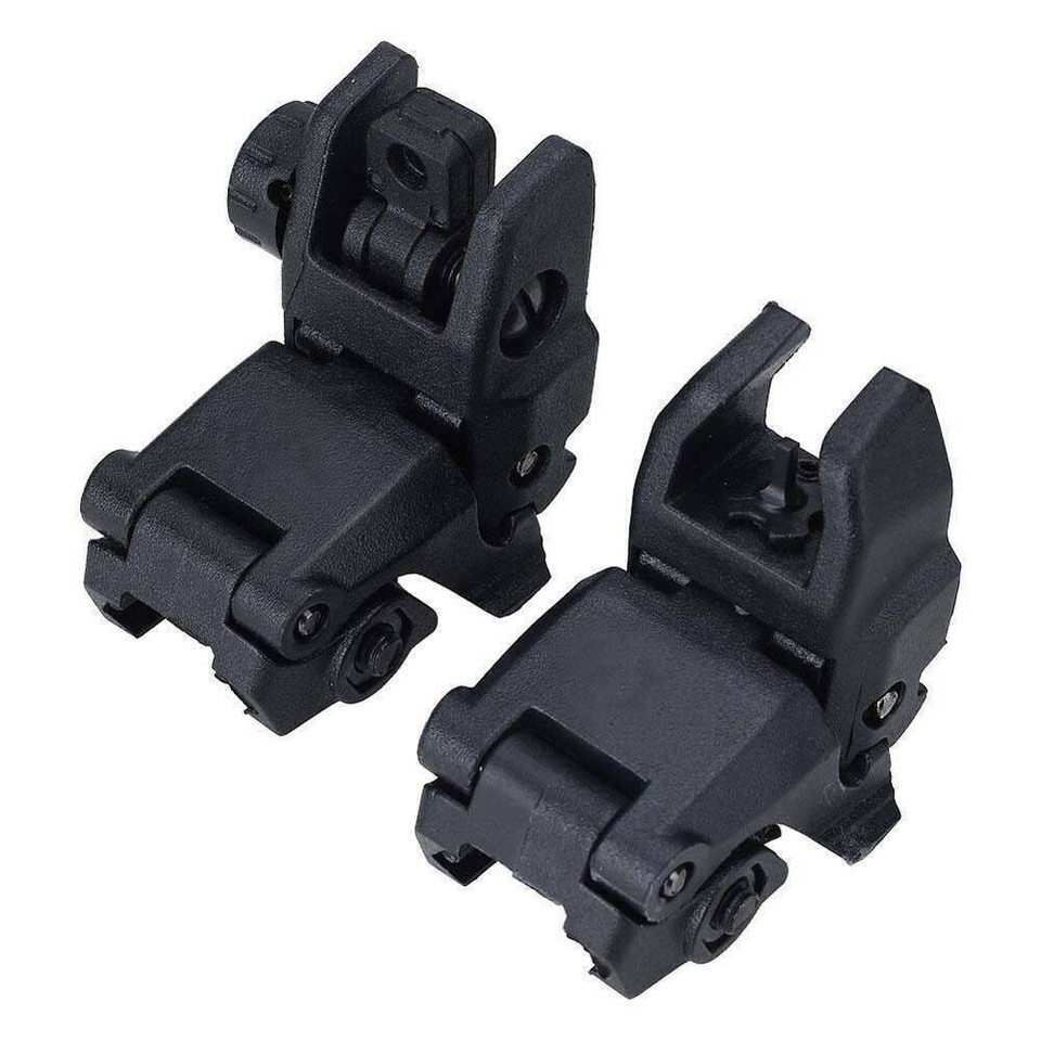 NEW Flip Up Sight New Generation Front & Rear Back Up Sight Set Black | eBay