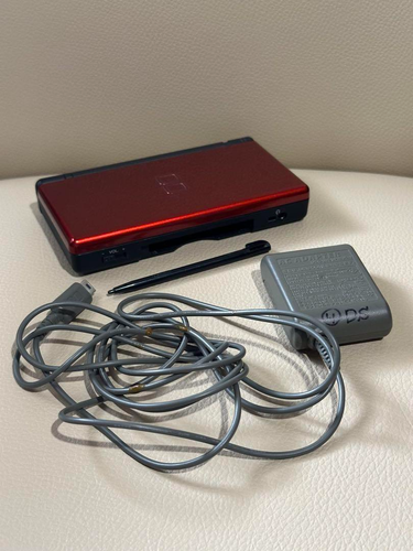 Nintendo DS Lite Console Crimson Red w/ Stylus & Charger Tested Japan ...