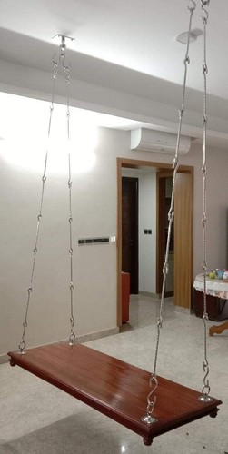 2 SEATER INDOOR OUTDOOR TEAK WOOD HANGING SWING JHULA FOR HOME & GARDEN ...