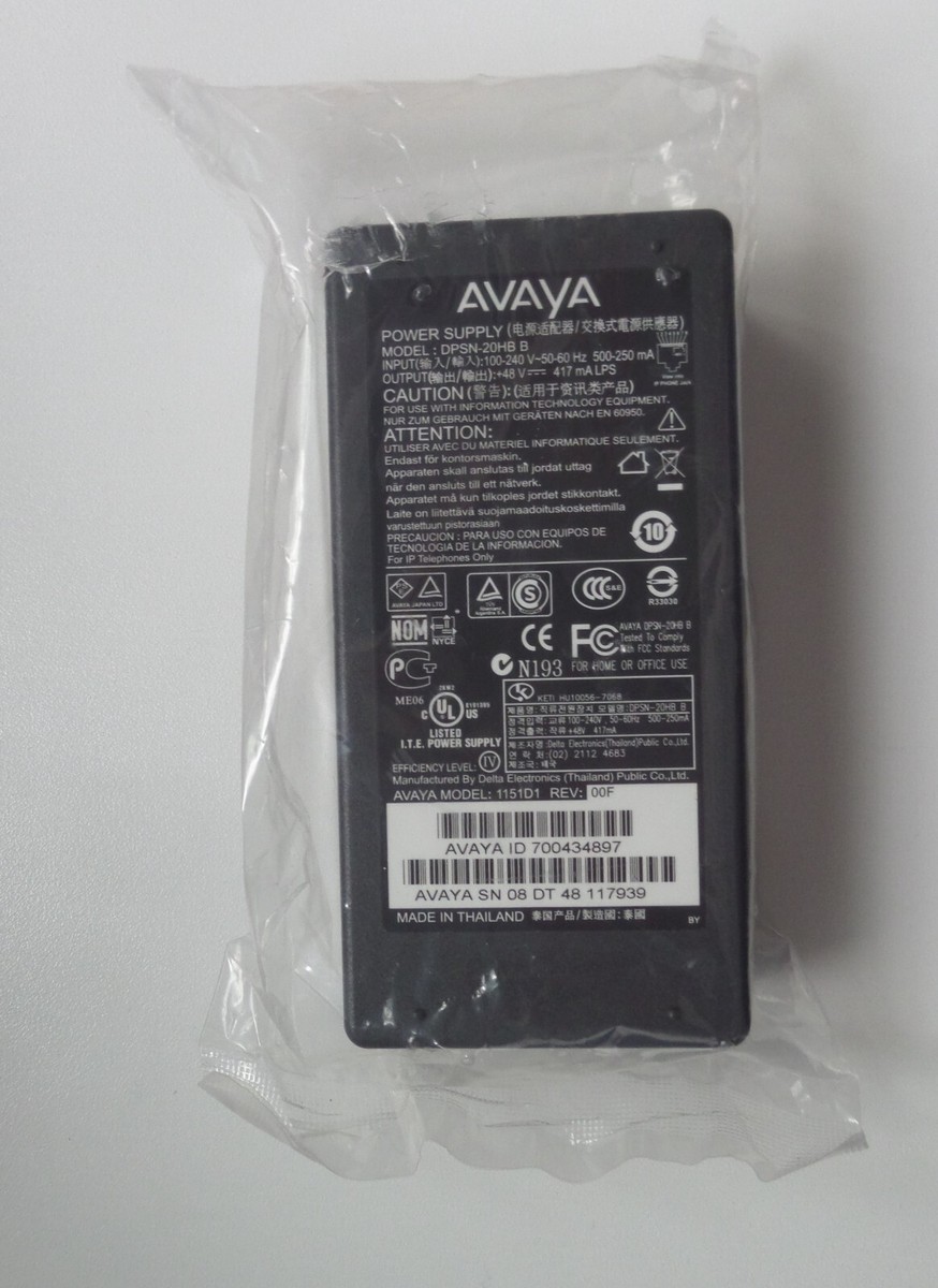 Genuine Avaya 1151d1 Ip Phone Power Supply Cord Genuine Avaya 1151D1 ...