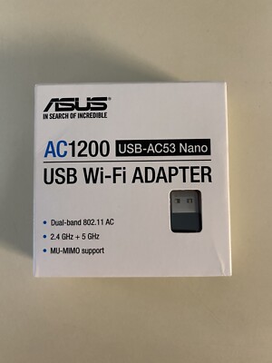 ASUS USB-AC53 AC1200 Nano USB Dual-Band Wireless Adapter, MU-Mimo ...