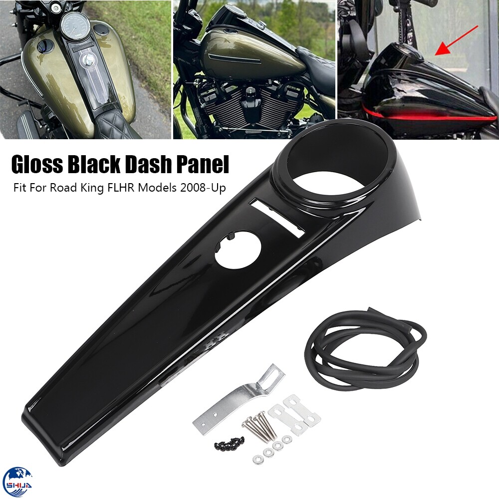Gloss Black Dash Panel Gas Tank Dash Panel Console for Harley Road King ...