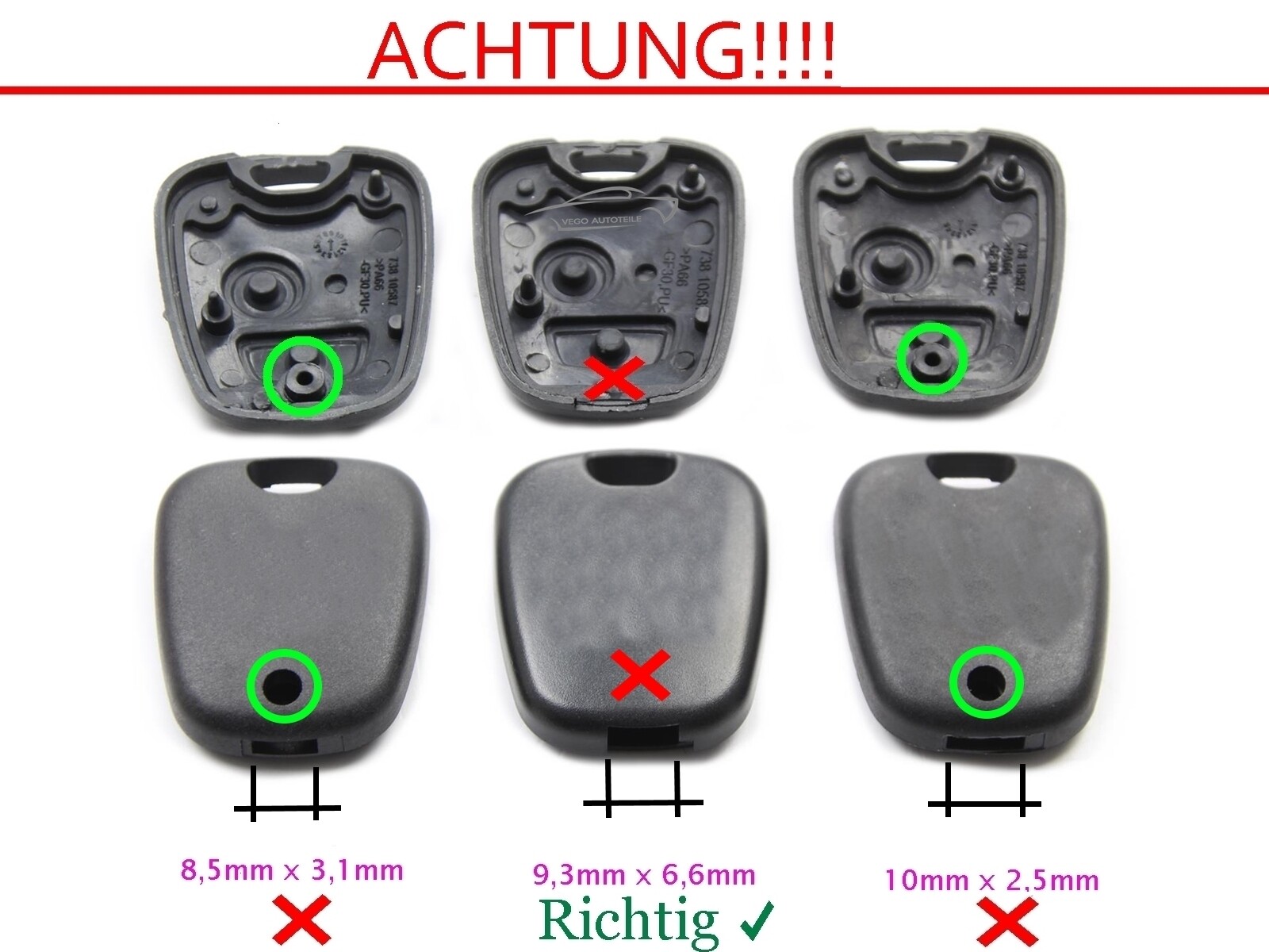 Original S-P Remote Control Housing Key 2 Buttons For Citroen Berlingo ...