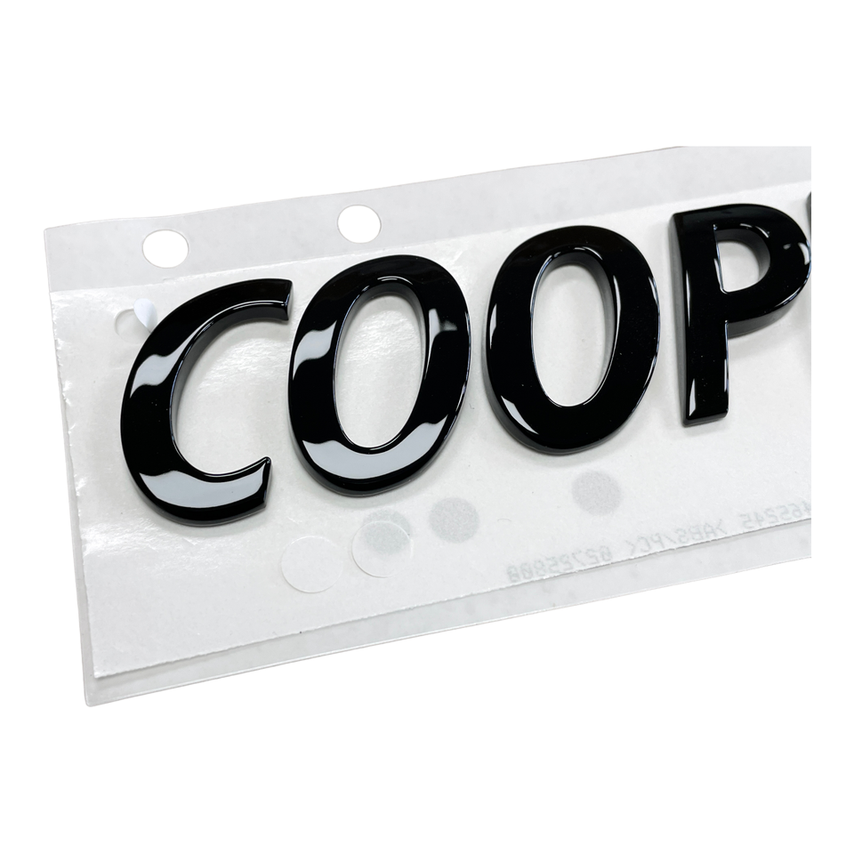 OEM MINI Cooper S Gloss Black Emblem Badge Chrome Logo Clubman R53 R56 ...