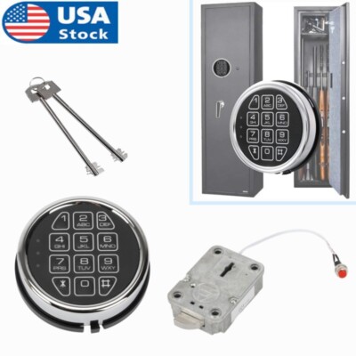 Electronic Safe Lock Replacement Solenoid Chrome Keypad For Safe Box ...