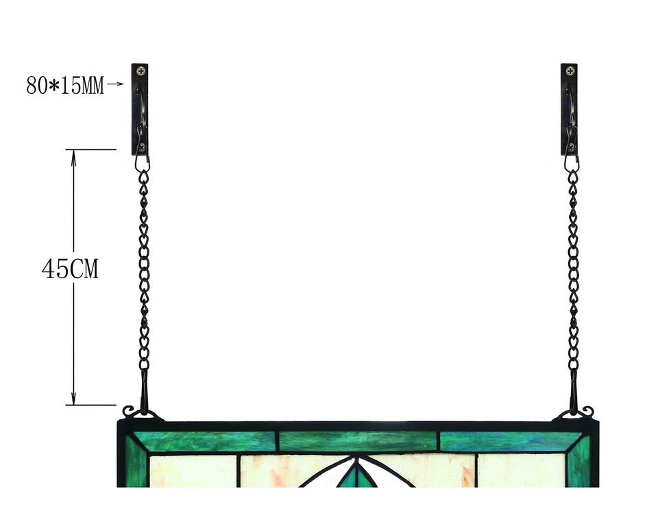 Extra Large Horizontal Transom Window Stained Glass Window Panels ...