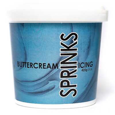 Sprinks Blue Buttercream Spreadable Icing 425g Tub Cake Decorating ...