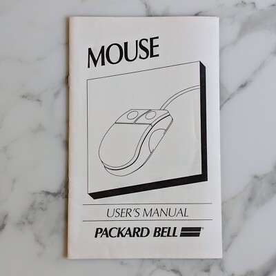 User's Manual For Vintage Packard Bell Mouse 286 386 486 Computers | eBay