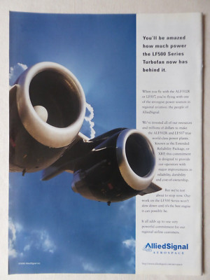 2/1998 PUB ALLIED SIGNAL AEROSPACE LF500 TURBOFAN ALF502R LF507 ...