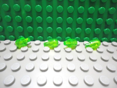 Lego 4 Trans Bright Green light cover with bar bulb train NEW | eBay