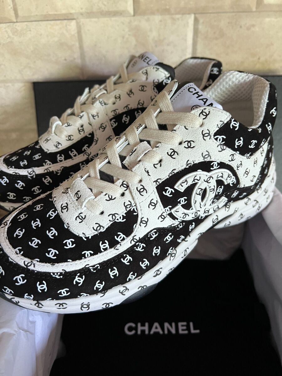Chanel 22A NEW TAGS BLACK ECRU PRINTED CC LOGO CALFSKIN Chanel 22A NEW TAGS BLACK ECRU PRINTED CC LOGO CALFSKIN