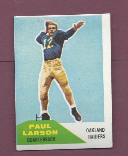1960 FLEER FOOTBALL #13 PAUL LARSON .99 SHIP P077 | eBay