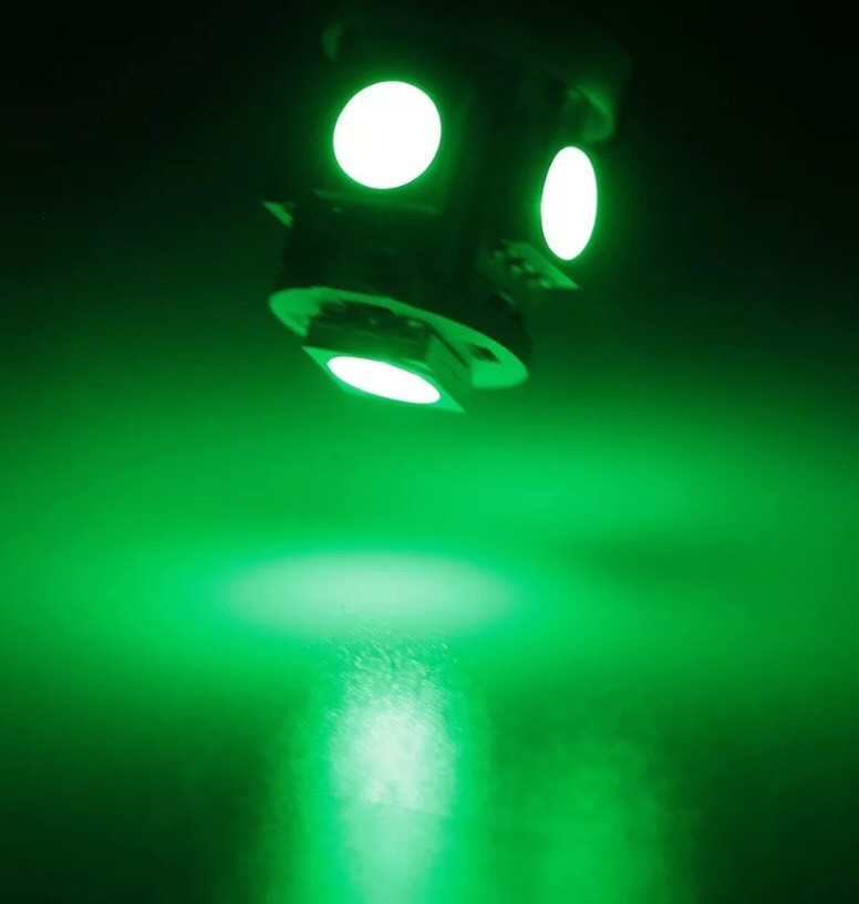 2 Green LED Dash Lights Brightest Humvee Bulbs 24v Led M998 H1 ...