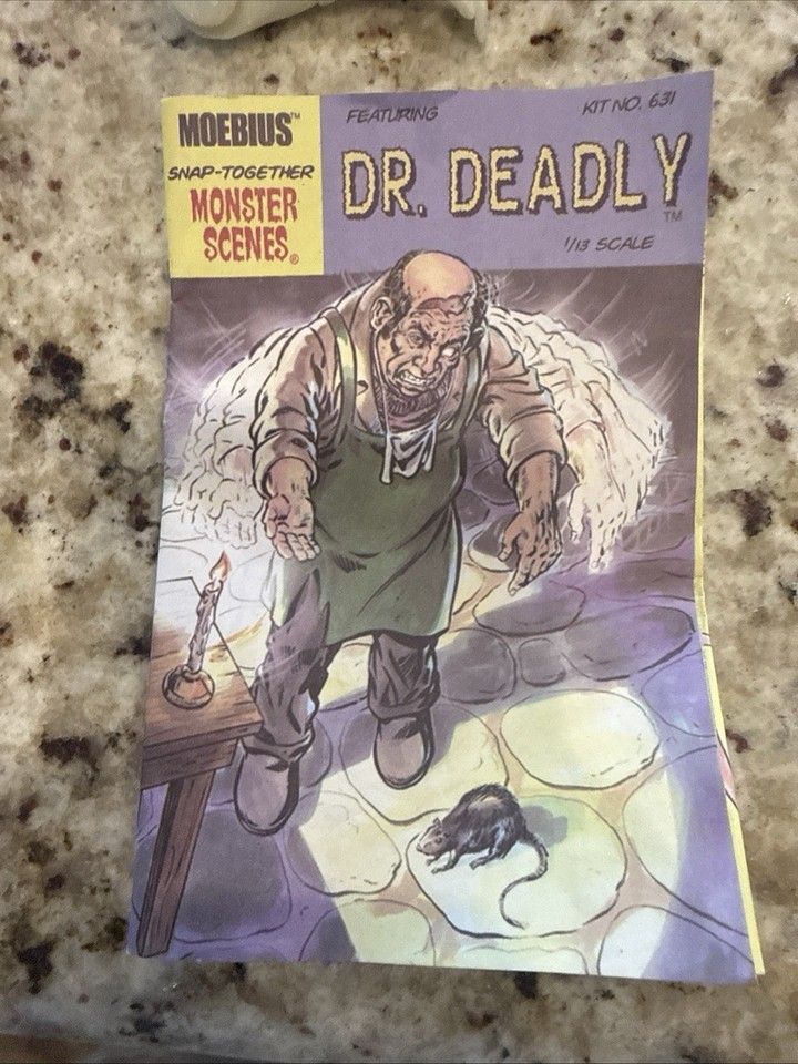 Moebius 631 Dr. Deadly Monster Scenes Model Kit Parts Comic And Arms ...
