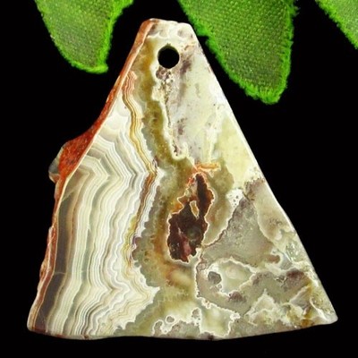 Mexico Crazy Lace Agate Slice Freeform Pendant Bead 38x36x5mm H89318 | eBay