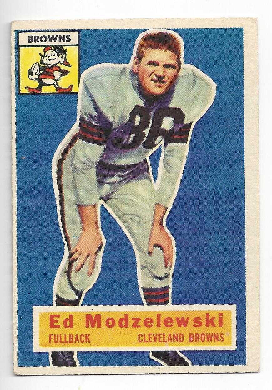 Ed Modzelewski 1956 Topps NFL Football Card #117 Browns | eBay