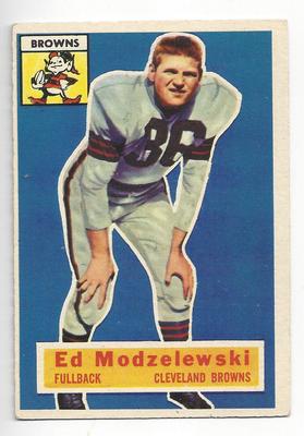Ed Modzelewski 1956 Topps NFL Football Card #117 Browns | eBay