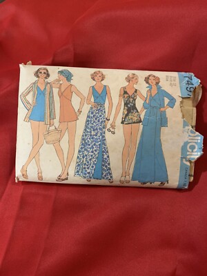 Vintage Simplicity Pattern 7497 Swimsuit Bathing Suit Skirt Shirt ...