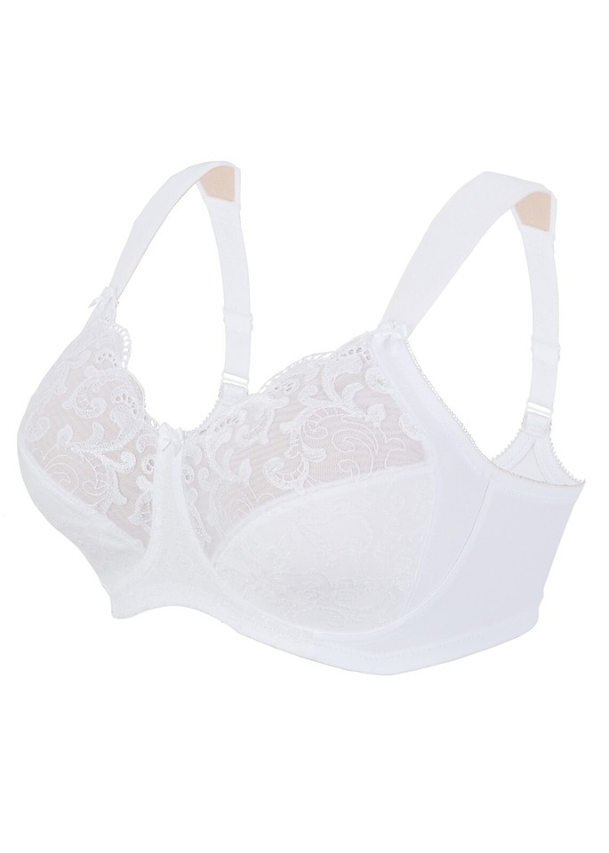 Glamorise SOFT SHOULDERS Full-Figure Bra White 38F (X-WIDE-STRAPS ...