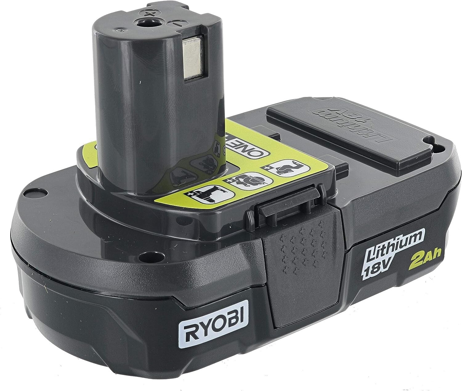 Ryobi One+ 18V 1/2" Drill Driver Kit PCL206 W/P190 2.0 Ah Battery P118B ...