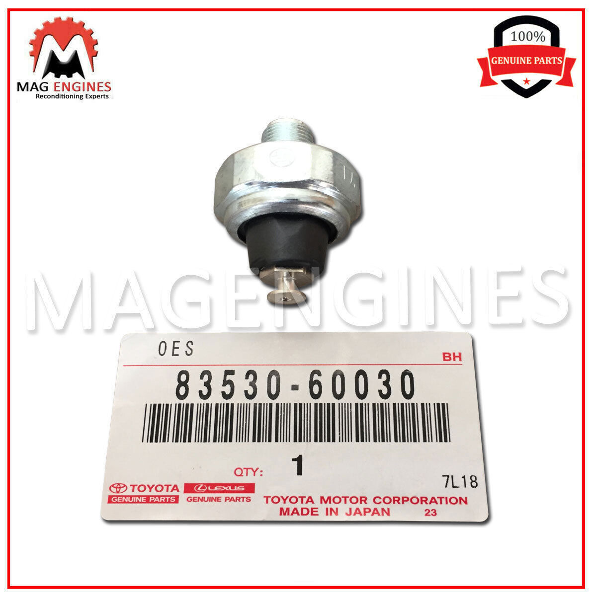 83530-60030 GENUINE OEM SWITCH ASSY, OIL PRESSURE (FOR ENGINE ...