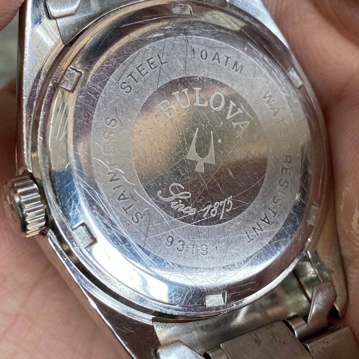Rare Bulova Day Date President Blue Dial Diamond Silver Rare Bulova Day Date President Blue Dial Diamond Silver