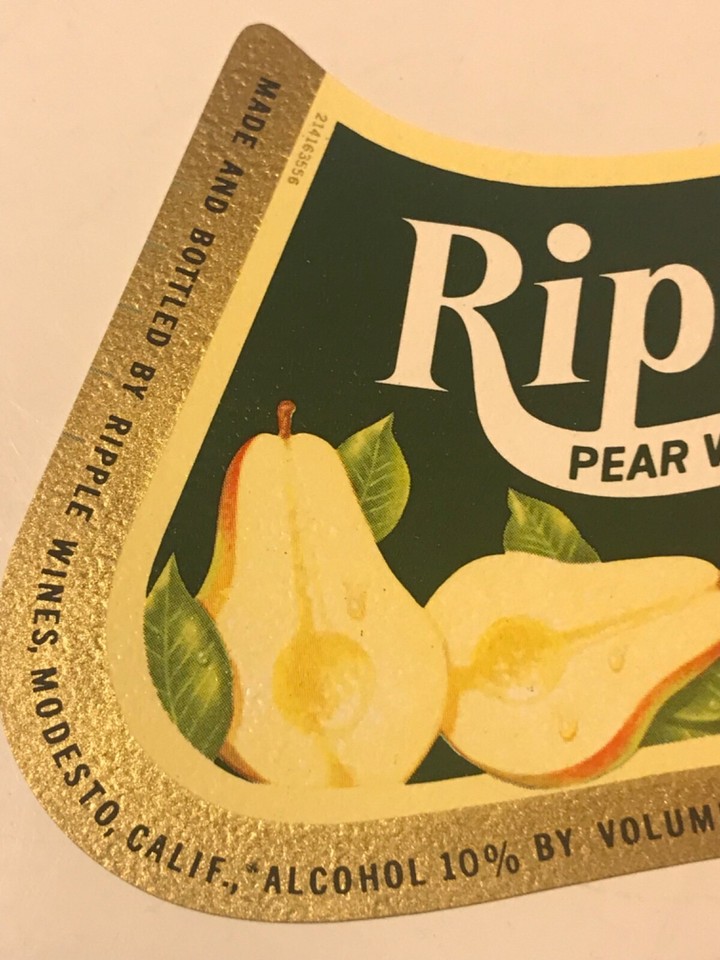 VINTAGE ORIGINAL RIPPLE WINE LABELS E&J GALLO WINERY MODESTO SMALL ...