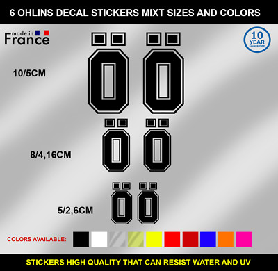 Orange Color OHLINS Motor Fork Shock Stickers Set Decals Kawasaki ...