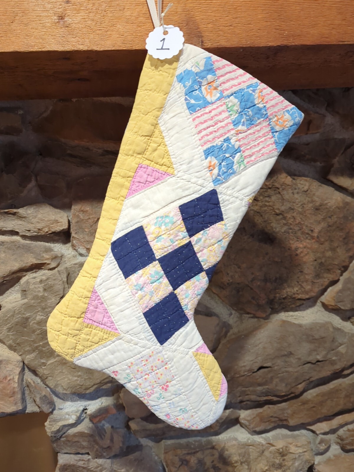 Repurposed Antique Quilt Handmade Christmas Stocking Mix and Match for ...