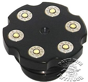 44 MAG HARLEY GAS CAP W/ NICKEL SHELLS 1982 - LATER RIGHT HAND THREADED ...