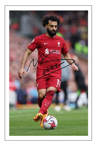 MOHAMED MO SALAH Signed 6X4 Autograph PHOTO Pre Print Signature ...