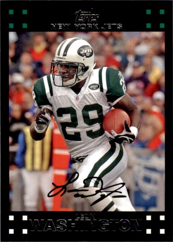 2007 TOPPS LEON WASHINGTON NEW YORK JETS #90 | eBay