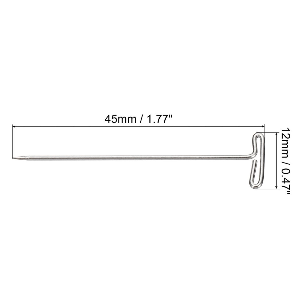 50Pcs T Pins Stainless Steel T-Pins 2 Inch Straight T-Pins Silver ...