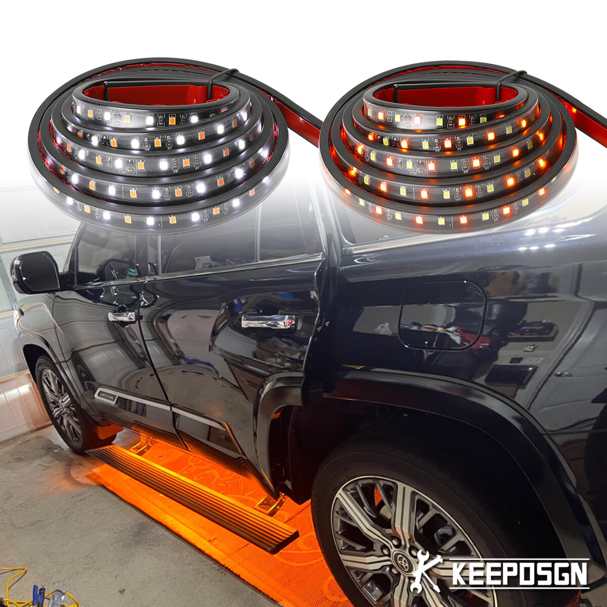 For Toyota Lexus SUV 70" LED Running Board Light Strip Side Marker Turn ...