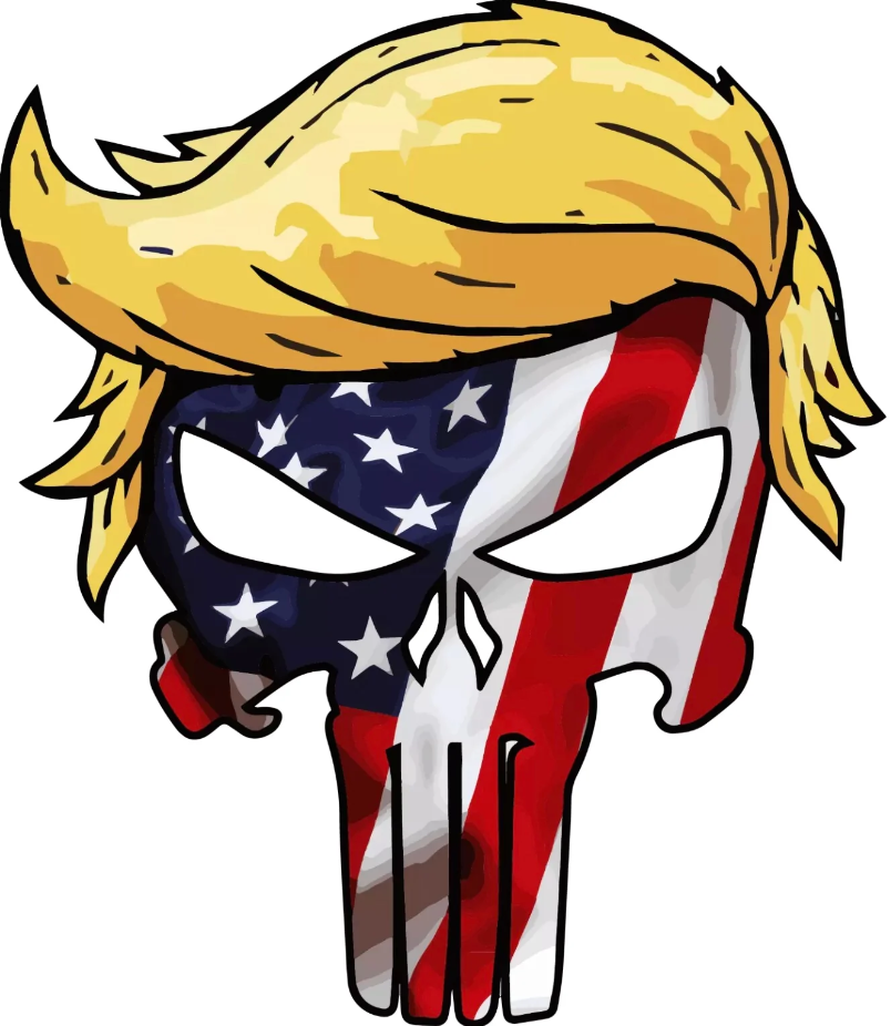 5" Trumpisher Decal Trump American Flag Punisher Vinyl Decal/Sticker ...