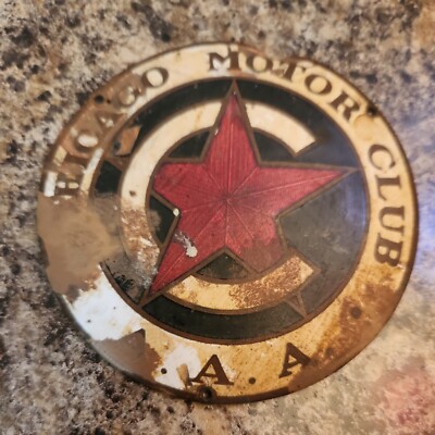 Vintage Brass Chicago Motor Club AAA Radiator Badge Plaque Emblem ...