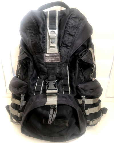 RARE OAKLEY SURF PACK 1.0 BACKPACK Black Grey Trim Tactical Gear Hiking ...