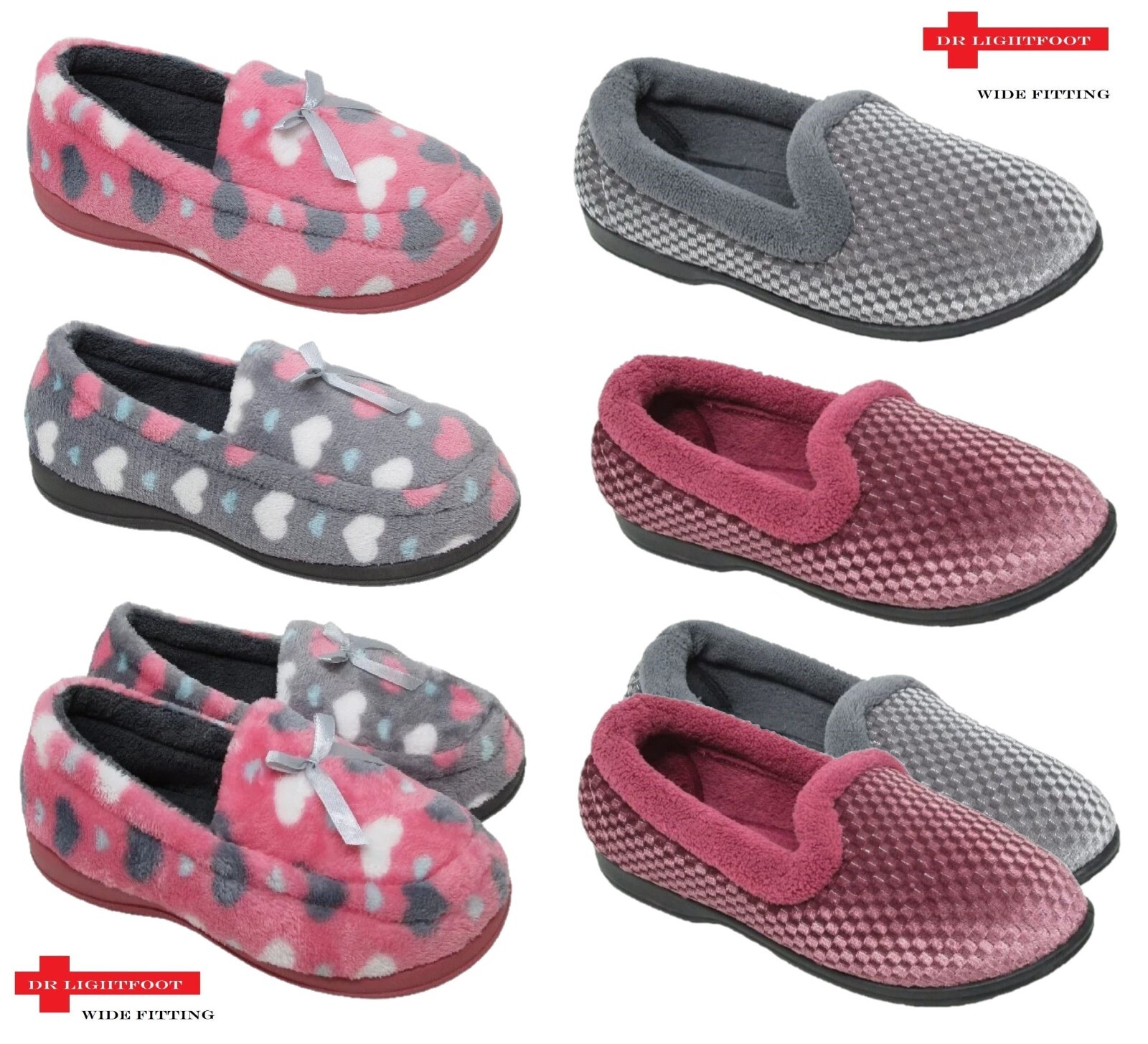 Ladies Dr LIGHTFOOT Memory Foam Wide Fit Comfort Hard Sole Moccasins ...