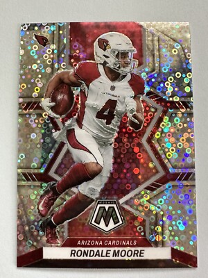 RONDALE MOORE 2022 MOSAIC #3 SILVER NO HUDDLE DISCO PRIZM SP CARDINALS ...