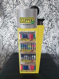 Clipper Lighter Display Stand Perspex Holds 200 Lighters Authentic ...
