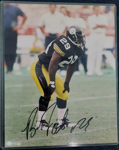 BARRY FOSTER AUTOGRAPHED 8X10 PHOTO RAZORBACKS STEELERS GUARANTEED REAL ...